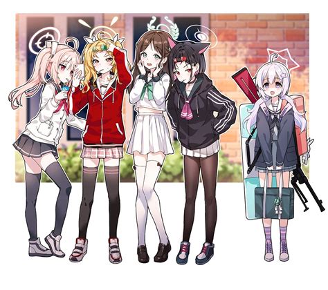 Kazusa Natsu Reisa Yoshimi And Airi Blue Archive Drawn By Picter