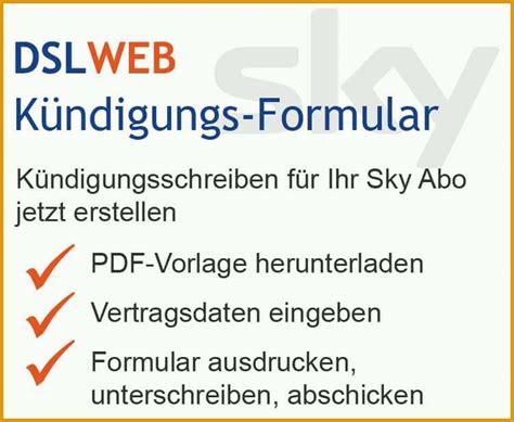 Selten Sky Kündigung Vorlage Zum Ausdrucken Kostenlos Vorlagen Und