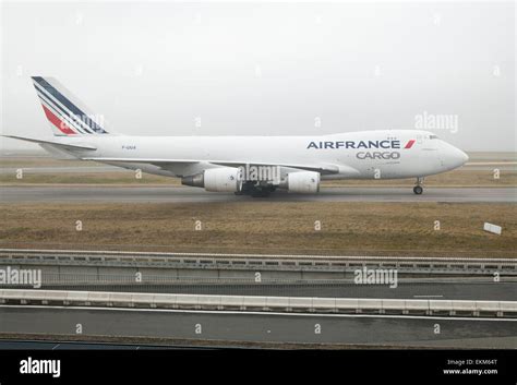 Air France Cargo Plane At Paris Charles De Gaulle Airport Stock Photo