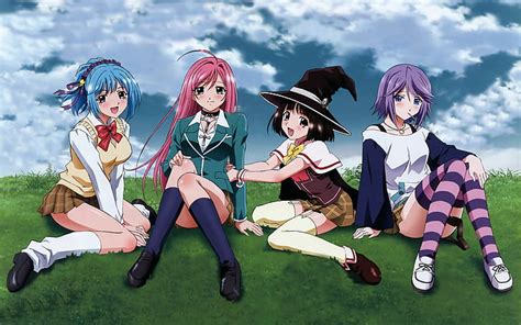 Rosario Vampir Shirayuki Mizore Kurono Kurumu 1680x1050 Anime Hot Anime