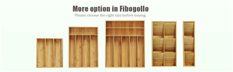 Amazon Fibogollo Bamboo Silverware Drawer Organizer Compact