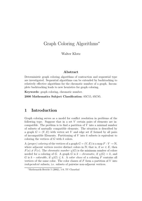 pdf graph coloring algorithms