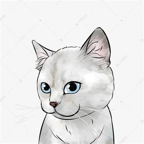手绘卡通小猫咪素材图片免费下载 千库网