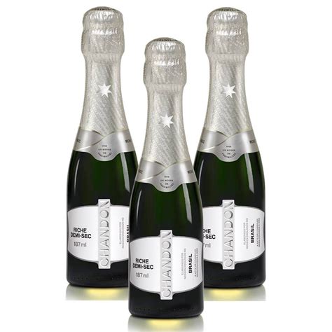 Kit Un Mini Espumante Chandon Baby Riche Demi Sec Ml Submarino
