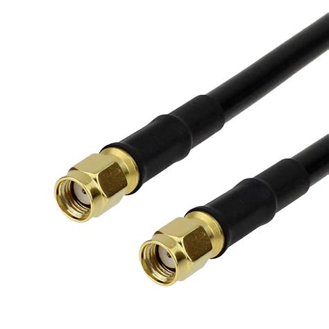 Low Loss RP SMA Male To RP SMA Male Cable LMR 240 Coax With LF Solder