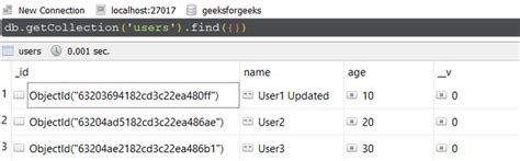 Mongoose Document Prototype Update Api Geeksforgeeks