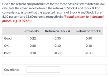 Answered Given The Returns And Probabilities For Bartleby
