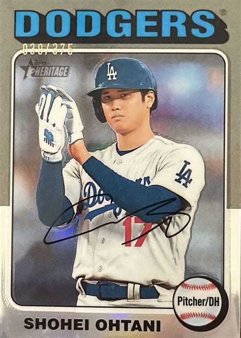 Shohei Ohtani Topps Heritage Chrome Silver Refractor