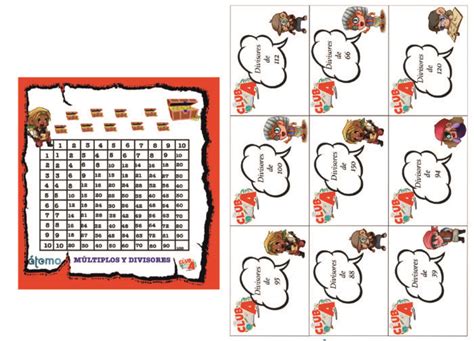 JUEGO DE LOS MÚLTIPLOS Y DIVISORES Aula en Juego
