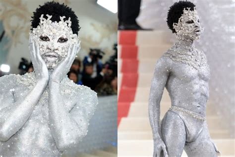 Lil Nas Xs Silver Nude Look For The 2023 Met Gala Divides Fans