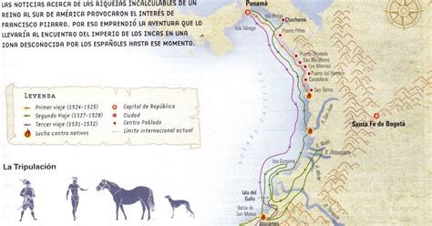 Cl O Infograf A Sobre Los Viajes De Francisco Pizarro
