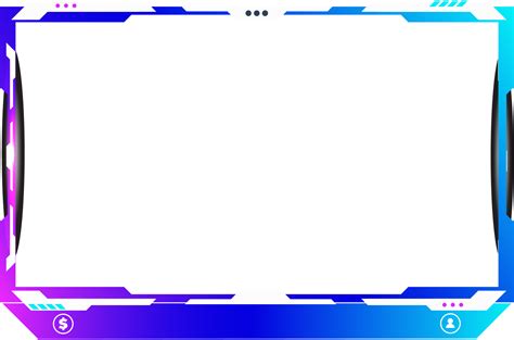 Online Gaming Overlay Design With White And Blue Color Shades