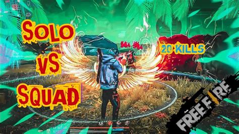 Solo Vs Squad Kill Full Gameplay Garena Freefire Youtube