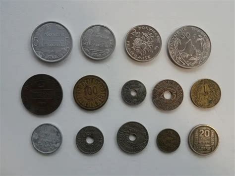 LOT D ANCIENNES PIECES De Monnaie Dom Tom Et Colonies EUR 3 00
