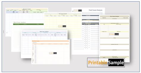 Root Cause Analysis Templates Printable Samples