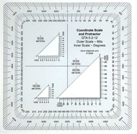 Military Triangle Scale Protractor Midland Army Navy Disposals
