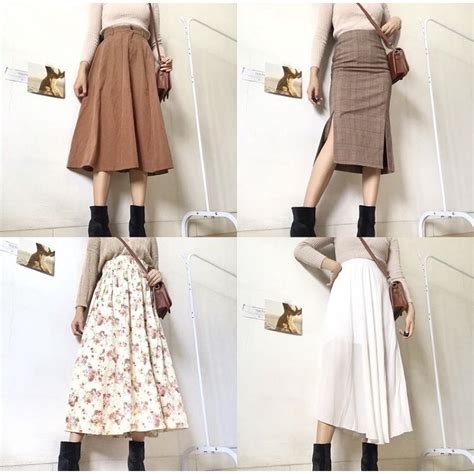 Jual KOREAN SKIRT COLLECTION Rok Panjang Rok Midi Rok Span Rok Plisket