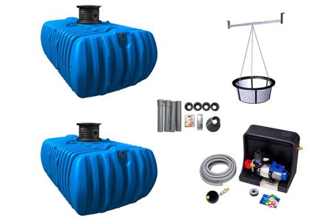 Kit cuve récupération deau enterrée plate 14 000 L Flat Premium L