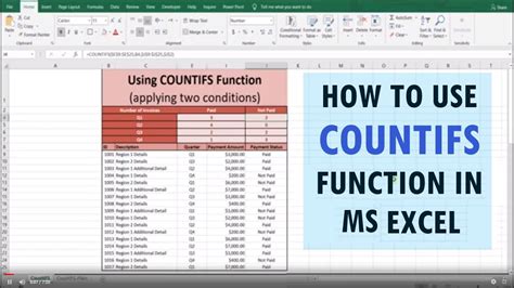 ms excel tutorial how to use countifs function in microsoft excel hot sex picture