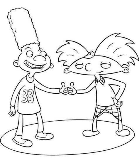 Pin By Liz Kurumu On Nickelodeon Cartoon Coloring Pages Hey Arnold