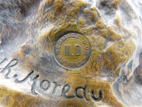 Proantic Mathurin Moreau Grand Bronze 69 Cm à Deux Personnages Socle