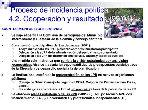 PPT INCIDENCIA EN POLÍTICAS PÚBLICAS DE LAS PARROQUIAS RURALES DE