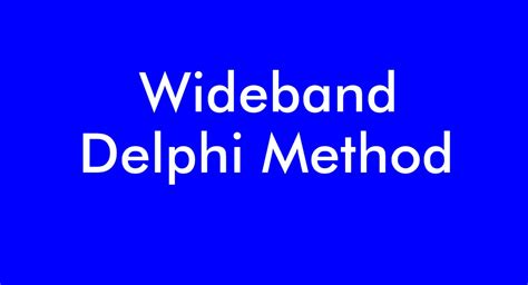 Wideband Delphi Example