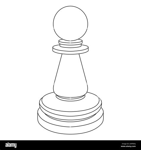 Chess Pawn Outline Icon Stock Vector Image Art Alamy