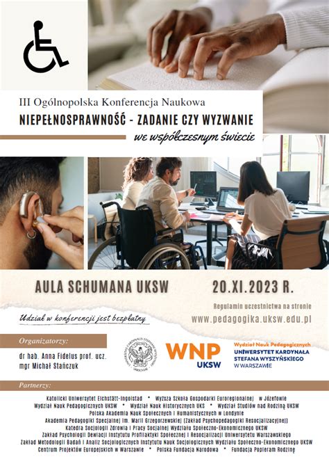 III Ogólnopolska Konferencja Naukowa Niepełnosprawność Zadanie czy