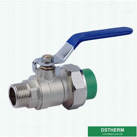 PPR Male Double Union Ball Valve Brass Valve Lighter Weight Type Full