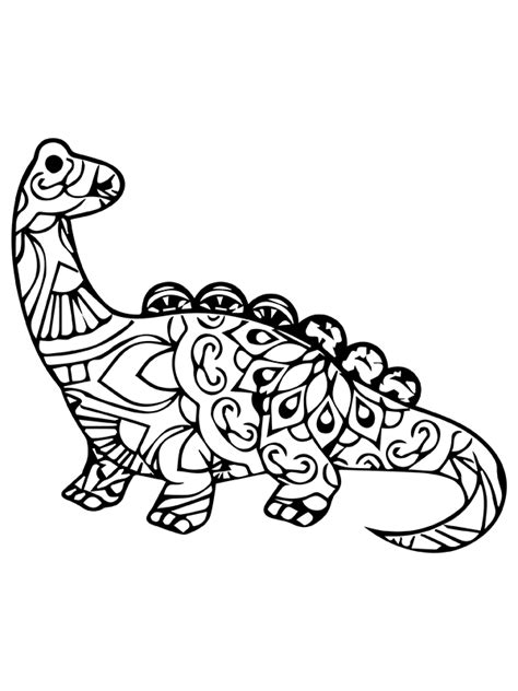 Dinosaur Mandala Alebrijes Coloring Page Free Printable Coloring