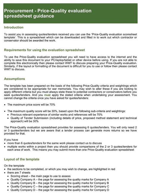 Free Procurement Spreadsheet Templates Ms Excel Pdf American