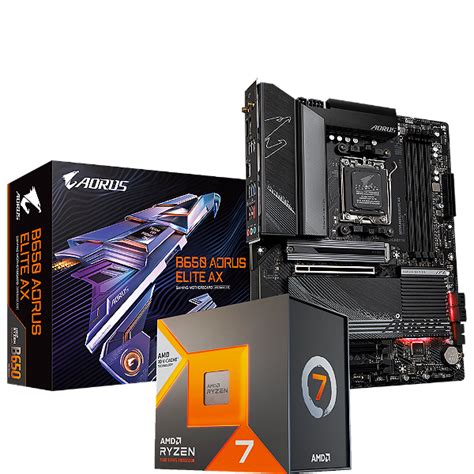 Kit Upgrade AMD Ryzen 7 7800X3D Placa Mãe Gigabyte B650 Aorus Elite