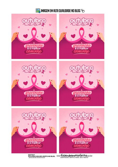 Outubro Rosa Lembrancinha Cartao Perola Fazendo A Nossa Festa