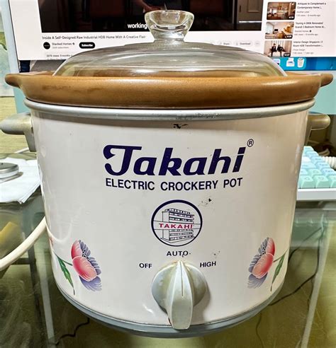 Takahi Electric Crockery Pot 15cm TV Home Appliances Kitchen