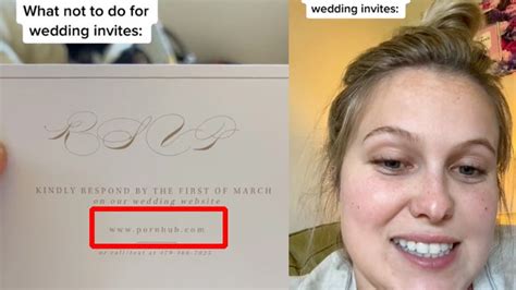 Tiktok Brides Wedding Invite Directs Guests To Pornhub Outkick