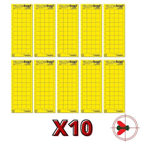 Kit Armadilha Adesiva Yellow Trap Insetos Voadores 10 Unids Pestshop