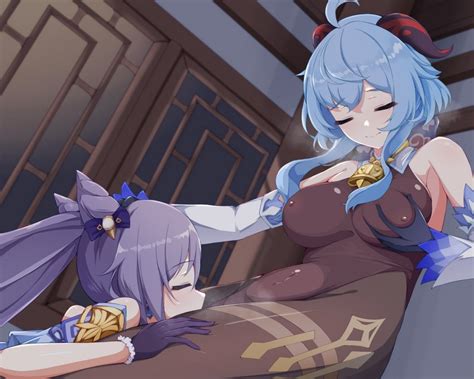 Ganyu And Keqing Genshin Impact Drawn By Chapa Kari Danbooru