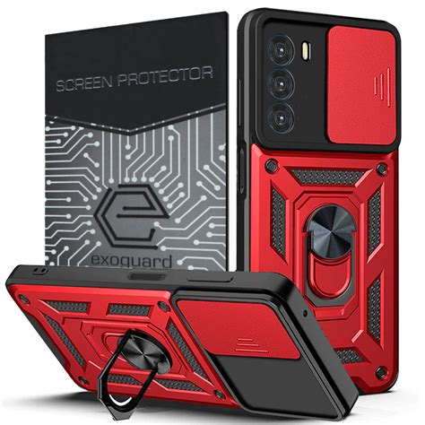 Etui Exoguard Camshield Szkło Motorola Moto G200 5G Pancerne Case