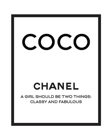 The Coco Chanel Logo Is Shown In Black And White With Text That Says Coco