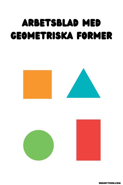 Arbetsblad Med Former F R F Rskolan
