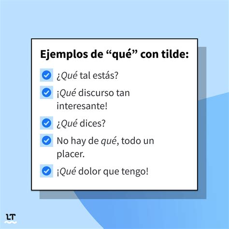 Qué Con Tilde O Que Sin Tilde Ejemplos 59 OFF