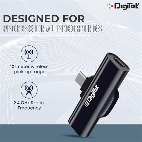 Digitek Dwm Wireless Microphone Receiver With Type C Future