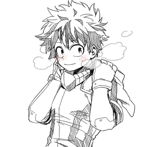 Izuku Midoriya Coloring Page Sidneyilbender