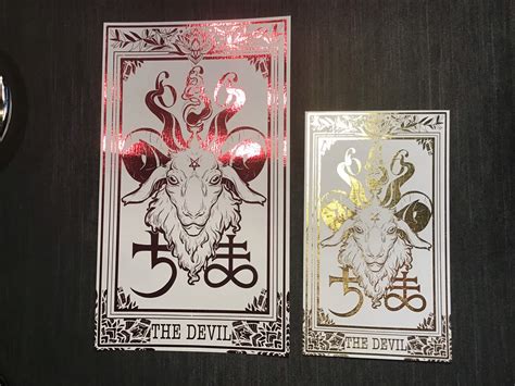 Tarots Brief Der Teufel Mit Dem Steinbock Verbunden Etsy