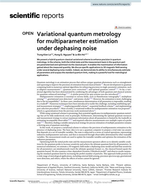 pdf variational quantum metrology for multiparameter estimation under dephasing noise