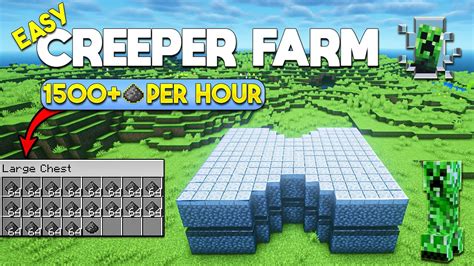Minecraft Easy Creeper Farm Tutorial 1500 Gunpowder Per Hour 1 21