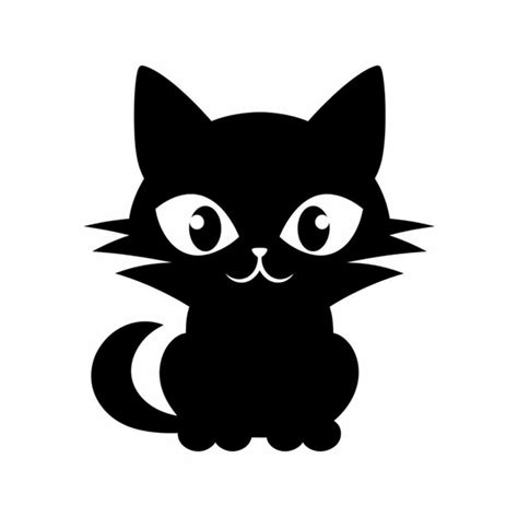 Vector Un Gato Negro Con Ojos Amarillos Y Una Cara Ensangrentada Vector