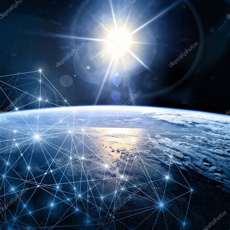 Tierra Desde El Espacio Mejor Concepto De Internet De Negocios