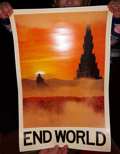 My Daughter Helping Me Show Off My New Poster Planning On Making A Dark Tower Themed Shadow Box